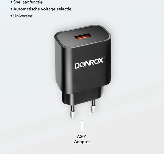 3 x Donrox Charge A201 – USB Adapter Universeel– Slimme Universele ...