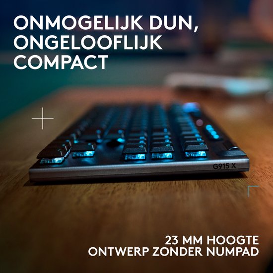 Logitech G915 X Lightspeed TKL - Draadloos Gaming Toetsenbord - Tactile ...