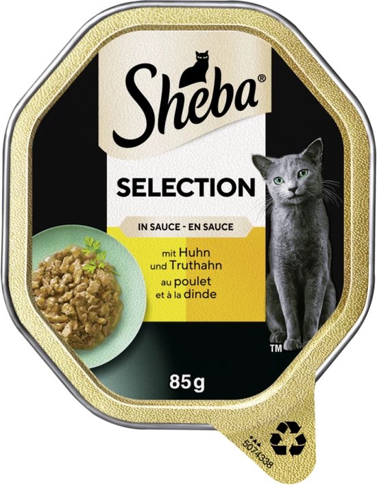 20x Sheba Selectie in saus met kip en kalkoen 85 g | bol