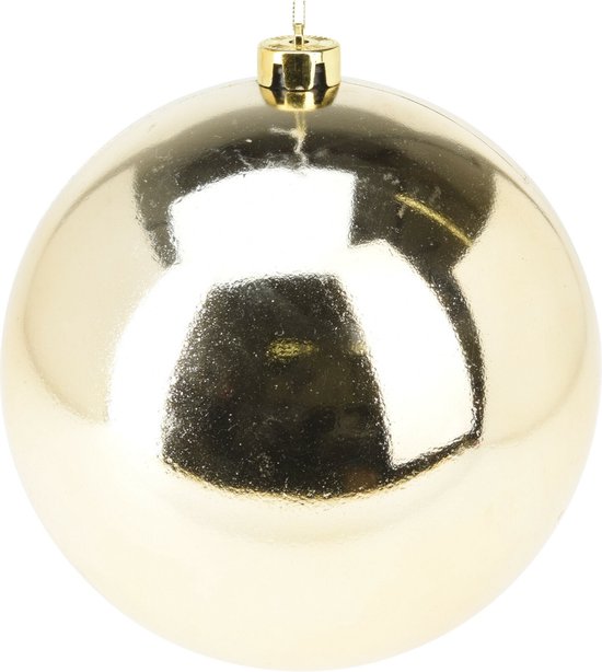 Grote decoratie kerstbal - goud - 18 cm - kunststof - glimmend ...