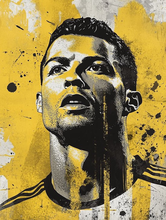 Cristiano Ronaldo Poster - yellow - Art Collection - 43x61cm - Geschikt ...