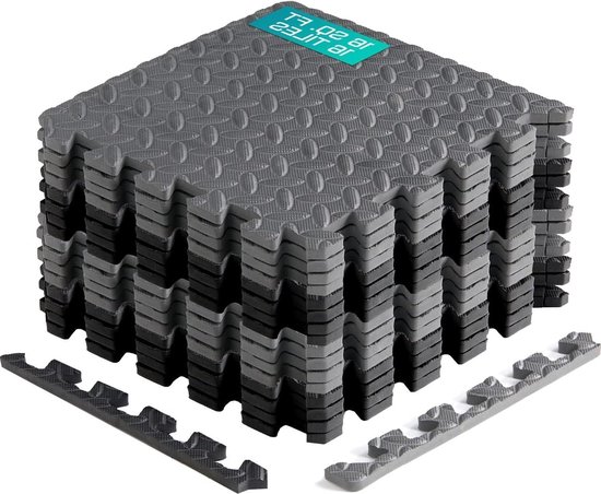 In elkaar grijpende vloermatten met grens - Foam vloermatten met EVA in ...