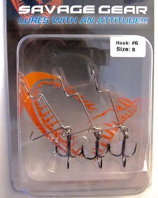 Savage Gear offset treble hook - small | bol