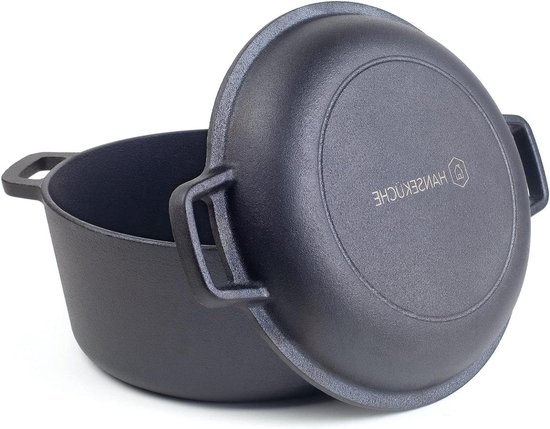 Reeds ingebrande gietijzeren broodpan set - diameter 26 cm met ...