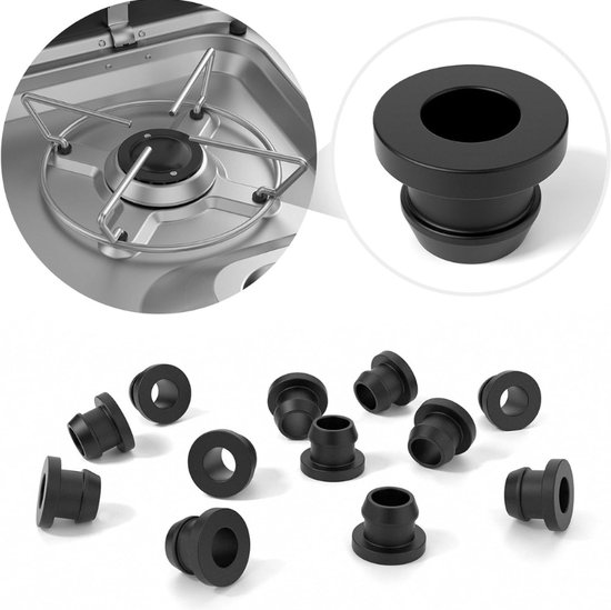 12 Stuks Rubberen Doorvoeringen - Rubber Doppen Voor Potsteunen Met 5 ...