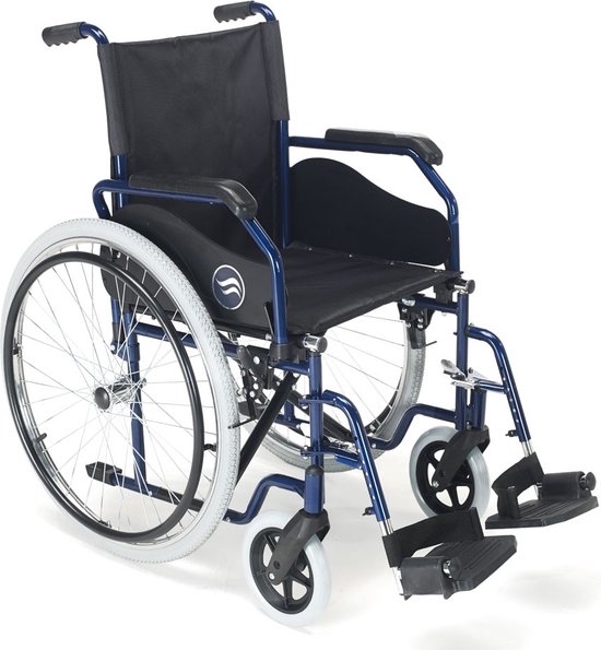Rolstoel Breezy 90 - Zitbreedte 45 cm - 24" Luchtbanden - Blauw | bol
