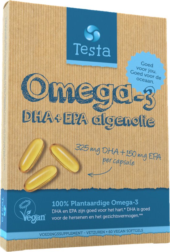 Testa Omega-3 Algenolie - Hoogste concentratie DHA & EPA - Vegan Omega ...