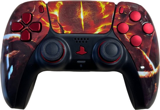 Clever PS5 Custom Flaming Eye Of Sauron Controller | bol