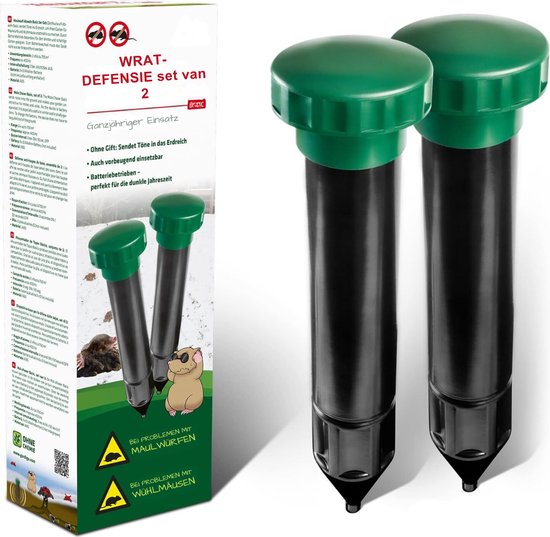DD Mollenverjager - Mollenverjager op Zonneenergie - Mollen - 2 Stuks ...