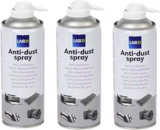 Lab31 - Anti-stof spray - Anti-Dust Spray - Verwijdert stof en vuil - 3 ...