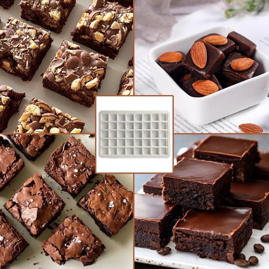 Chocolade vorm silliconen - Gietvorm Vierkante Siliconenmal - 40 Gaten ...