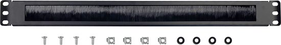 Cable entry brush for 19' rack, 1U size | bol