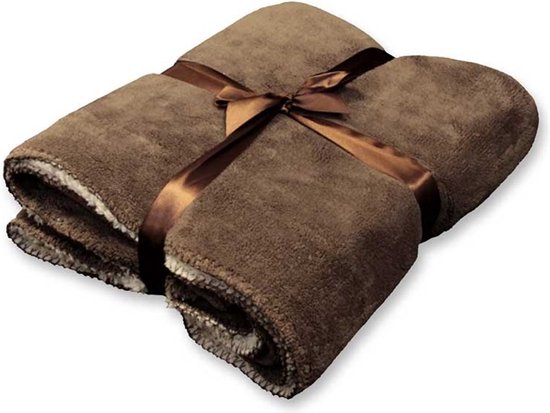 D- Unique Living | Coby plaid 130x160cm taupe | bol