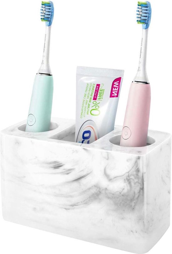 3 Slots Large Electric Toothbrush Toothpaste Stand - Resin Storage for ...