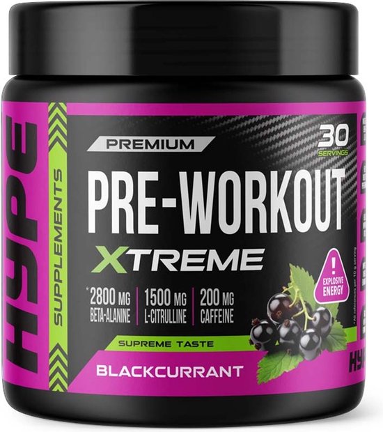 Hype - Pre Workout - 300 gram - Blackcurrant - Bramen - Energy Drink ...