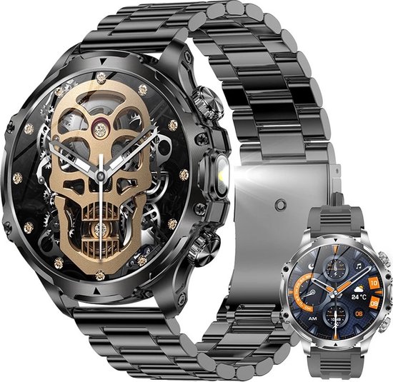 Royal Empire AK Smartwatch - Smartwatch Heren - RVS & TPU Bandje - 53mm ...