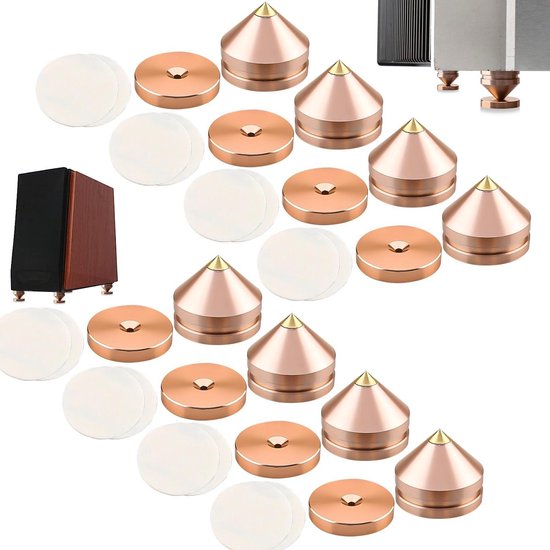 Set van 8 speakerpikes - hifi-luidspreker audio versterker DAC-cD ...