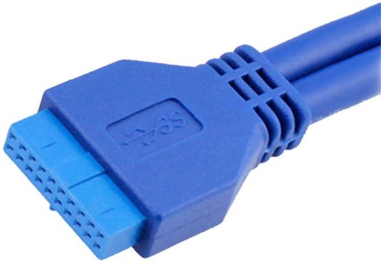 Moederbord 19/20Pin naar 2x USB 3.0 Chassis Achterpaneel Kabel met 12cm ...