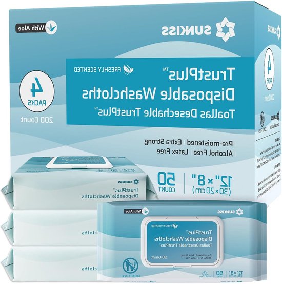 Trustplus Vochtige doekjes voor volwassenen - extra dik - 20 x 30 cm ...