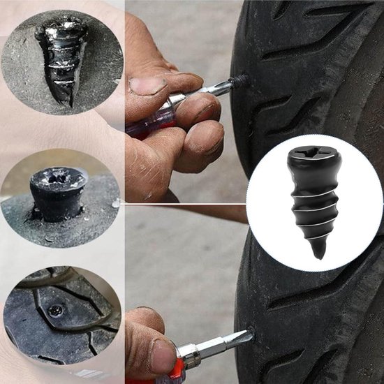 Vacuüm Bandenreparatieset 24 Stuks Rubberen Spijkers Bandloze ...