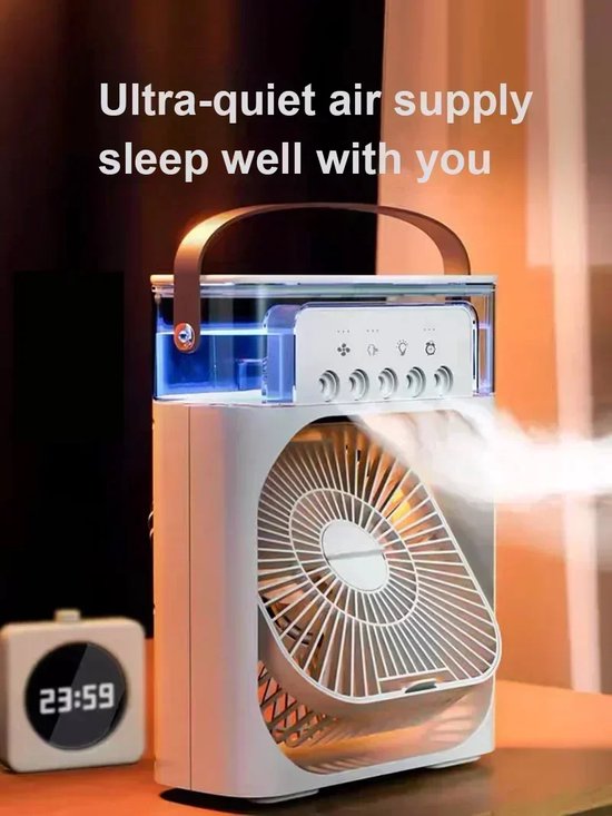 Koel Ventilator USB C Mini tafel-airconditioning met waterverstuiver ...