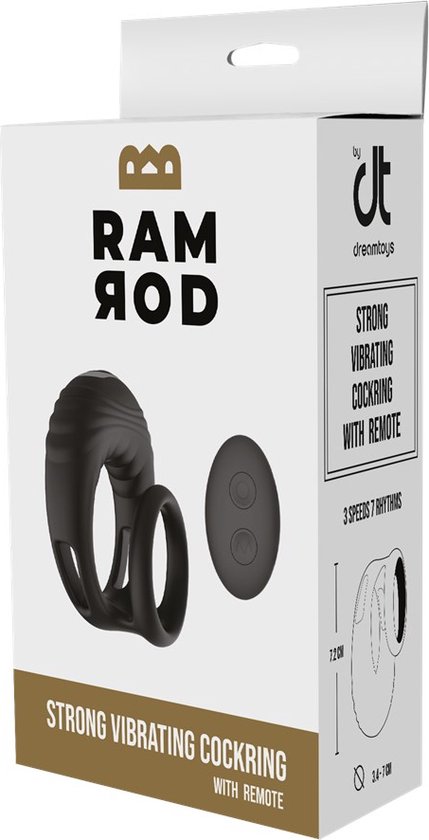RAMROD STRONG VIBRATING COCKRING WITH REMOTE | bol