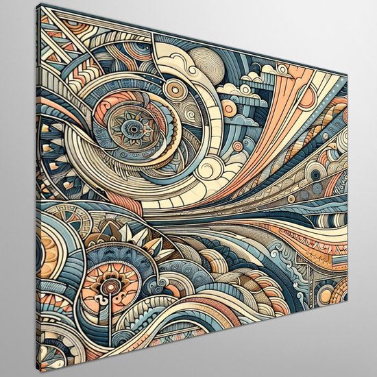 Line art relief schilderij | Linear dimensionality: Exploring depth ...