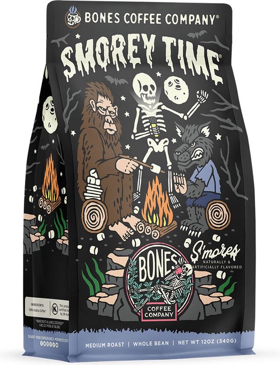 Bones coffee - smorey time - ground coffee - gemalen koffie - chocolade ...