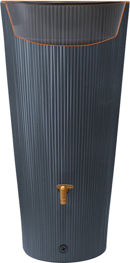 Graf regenton Vaso 220 L -grafietgrijs-met kraantje -met vulautomaat ...