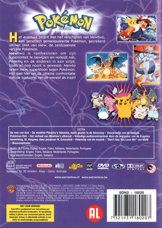 Pokémon De Film: Mewtwo vs. Mew (Dvd), Jay Goede | Dvd's | bol