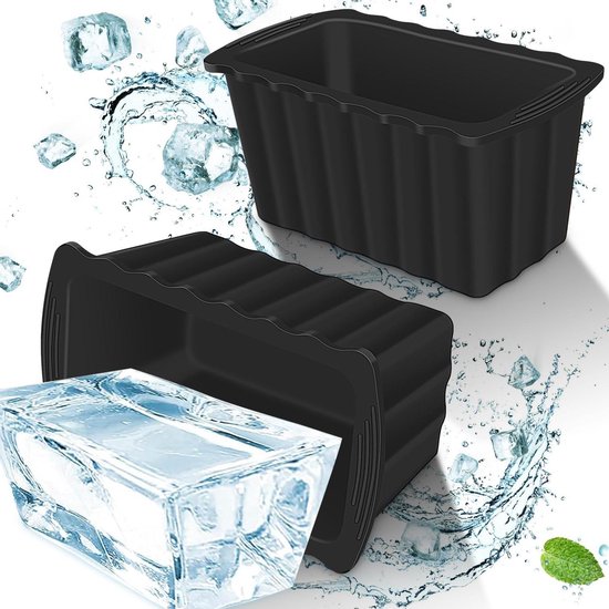 Grote ijsblokjesvormen - 2 stuks - 54 kg ijs - Extra dikke siliconen ...