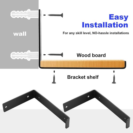 Steigerplank Beugels 300mm Heavy Duty - Drijvende Plank Ondersteunt ...