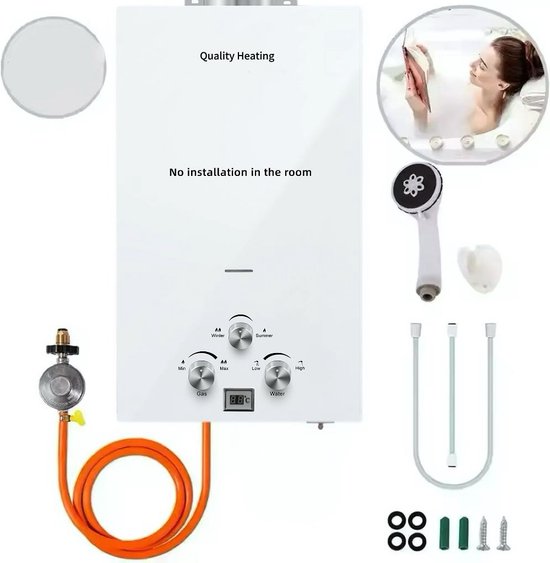 Propaan geiser 12L - LPG Geiser 12 Liter / minuut Boiler - Ideaal Voor ...