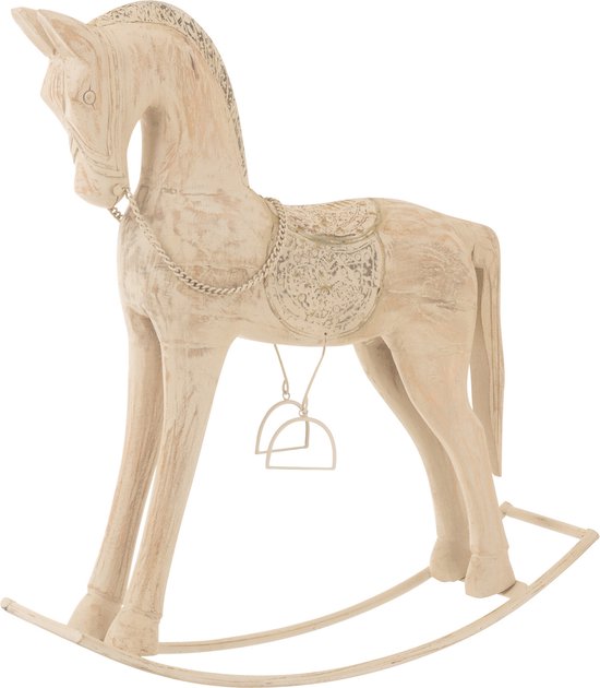 J-line - Schommelpaard Topo Mango Hout/metaal Naturel Large ...