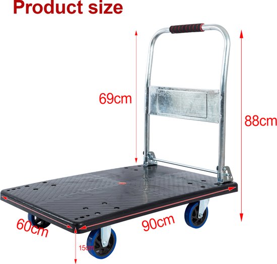 OFMOTRA Plateauwagen inklapbaar - Transportwagen - Platformwagen ...