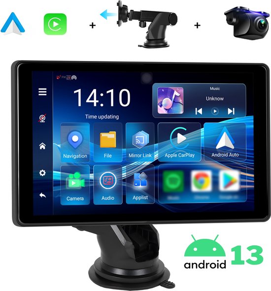 Boscer® Smart HD Navigatiesysteem PRO - 4+64GB - Apple Carplay & Android Auto... | bol