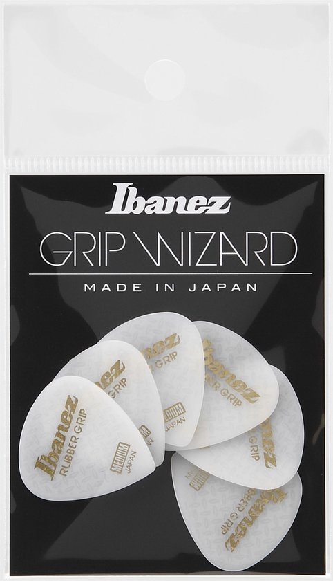 Ibanez PA16MRG-WH Rubber Grip Plectrums 0.8mm (White) - Plectrum set | bol