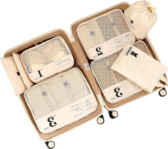 Koffer organizer set verpakkingskubussen-set kledingtassen ...