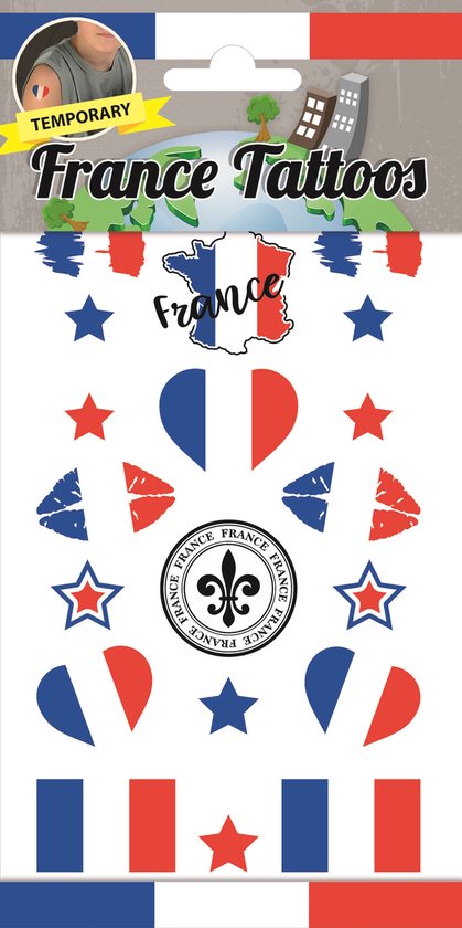 24x Frankrijk Plak Tattoo - Party Feest Thema Fun Twinkel | bol