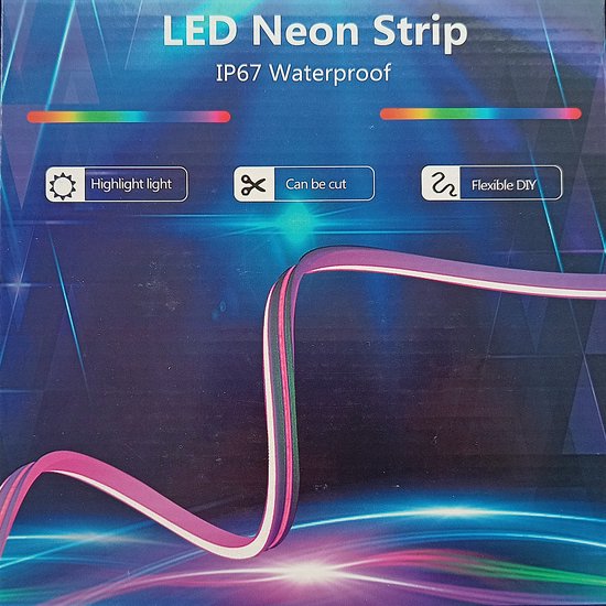 Neon LED Strip flexibel 5 meter IP67 met AB Tuya App Alexa Google Home ...