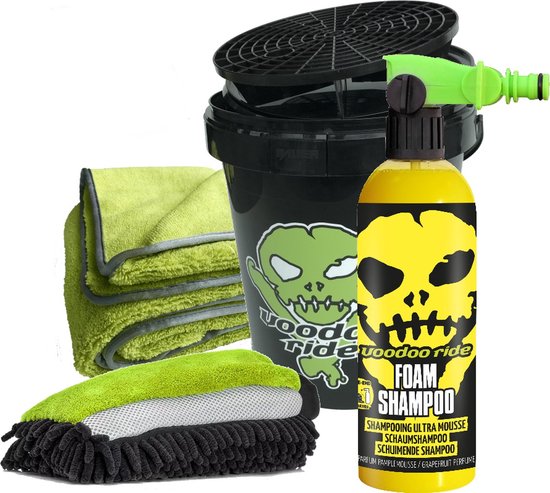 VooDoo Ride Autowas set bestaande uit; VooDoo Ride Foam Shampoo 750 ml ...