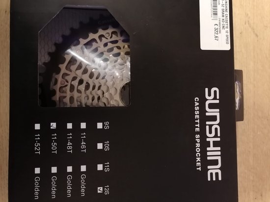 Sunshine cassette 12 speed 10-50T SRAM XD CNC | bol