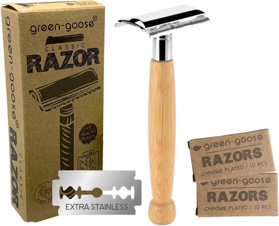 Zilveren Safety Razor - Scheermesjes – Scheermes – Double edge ...