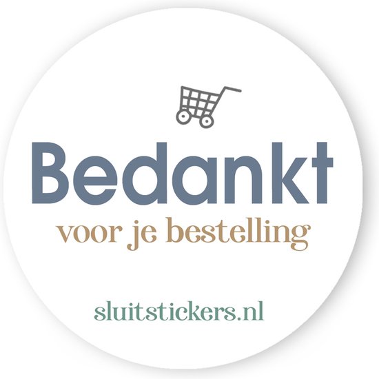 25x Sluitstickers Bedankt voor je bestelling -winkelwagentje- sluitsticker... | bol