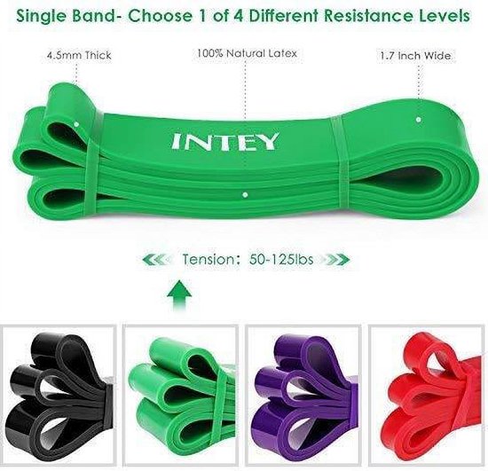 INTEY Optrekhulpband Oefeningsweerstandsbanden voor training Body ...