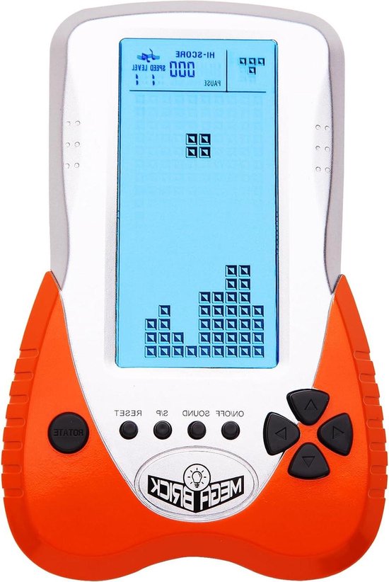 Retro Block Brick Game Console Groot Scherm Blauwe Backlight Helderheid ...