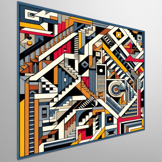 Abstract escher schilderij | Intrigerend zigzag patroon onthult ...