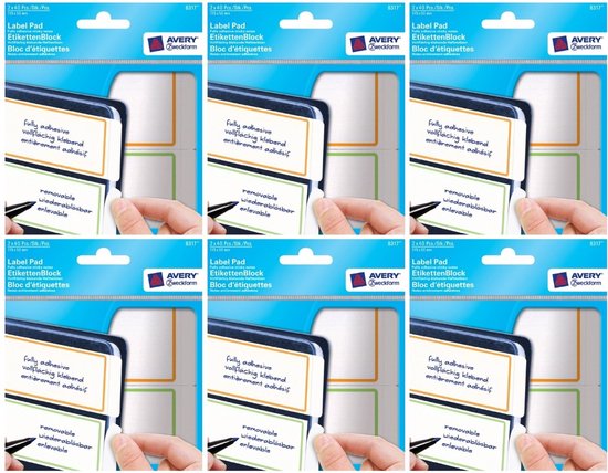 Avery Zweckform Etiketblokken wit met kader 115x50mm 480x | bol