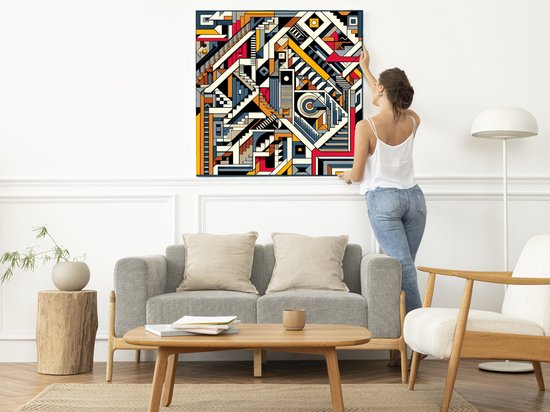 Abstract escher schilderij | Intrigerend zigzag patroon onthult ...