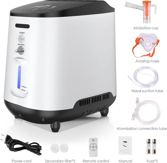 Zuurstofgenerator - Zuurstofconcentrator - 1-7 Liter Per Minuut - Tot ...